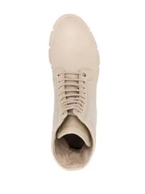 Karl Lagerfeld Logo-embossed Leather Ankle Boots