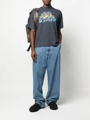 Off-White Graffiti Logo-patch T-shirt