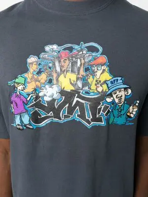 Off-White Graffiti Logo-patch T-shirt