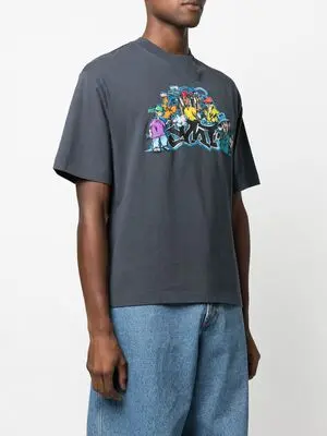 Off-White Graffiti Logo-patch T-shirt