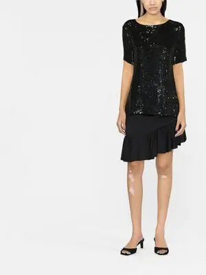 P.a.r.o.s.h Sequinned Top - Black