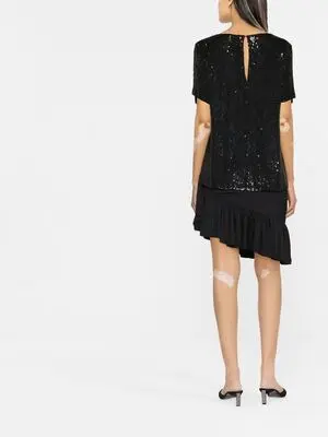 P.a.r.o.s.h Sequinned Top - Black