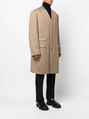MAISON MARGIELA Cavalry Single-breasted Wool Coat - Neutrals