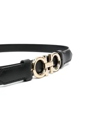 FERRAGAMO Gancini Buckle Leather Belt