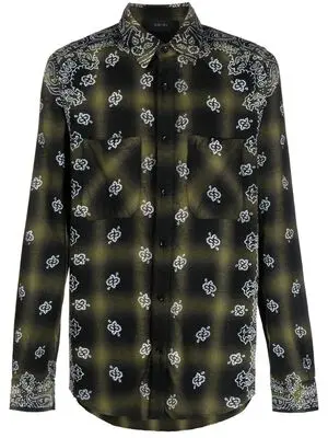 Amiri Bandana-print Checked Shirt