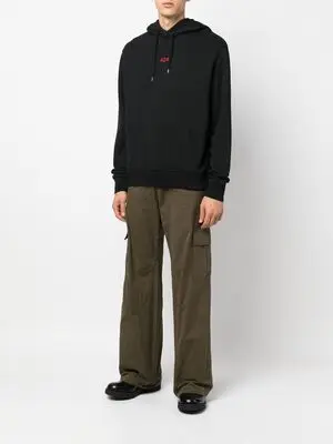 424 Logo-embroidered Hoodie - Black