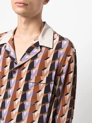 Valentino Garavani Graphic-print Silk Shirt