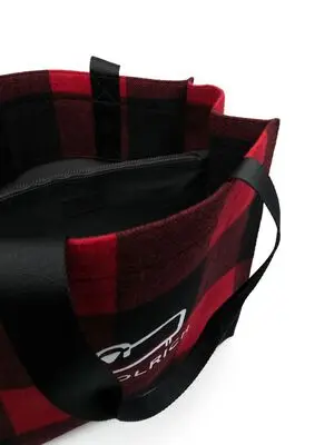 Woolrich Tartan Logo Tote Bag - Red