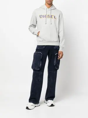 DIESEL® Logo-print Drawstring Hoodie