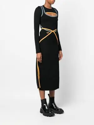 DIESEL® D-crosser Contrast-trimmed Dress