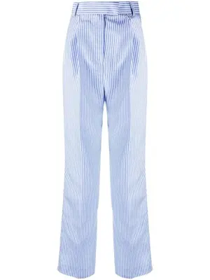 THE FRANKIE SHOP Bea Pinstripe Straight-leg Trousers
