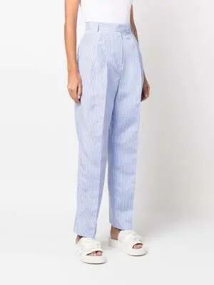 THE FRANKIE SHOP Bea Pinstripe Straight-leg Trousers