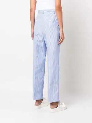 THE FRANKIE SHOP Bea Pinstripe Straight-leg Trousers