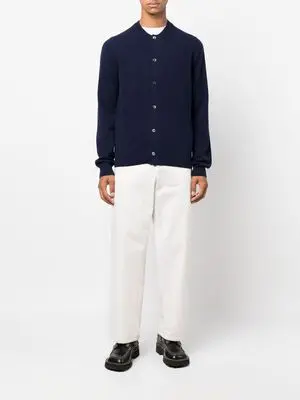Comme Des Garçons Crew-neck Lambswool Cardigan