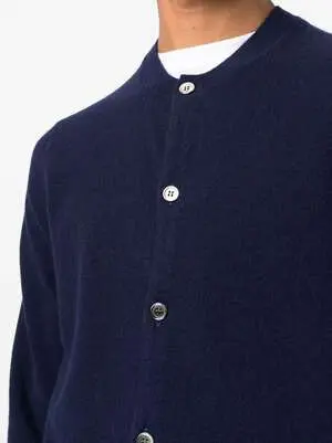 Comme Des Garçons Crew-neck Lambswool Cardigan