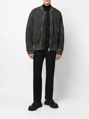 DIESEL® D-weltik Denim Bomber Jacket - Black