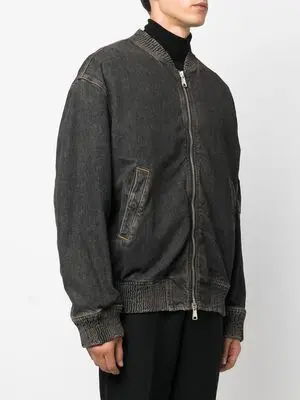 DIESEL® D-weltik Denim Bomber Jacket - Black
