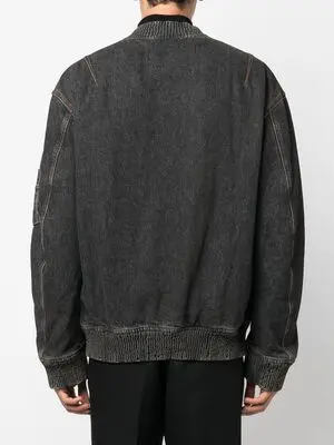 DIESEL® D-weltik Denim Bomber Jacket - Black