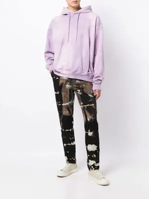 STAIN SHADE Tie-dye Straight-leg Trousers