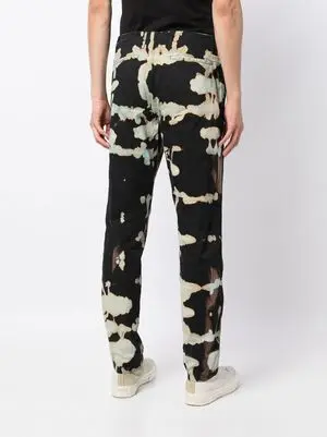 STAIN SHADE Tie-dye Straight-leg Trousers