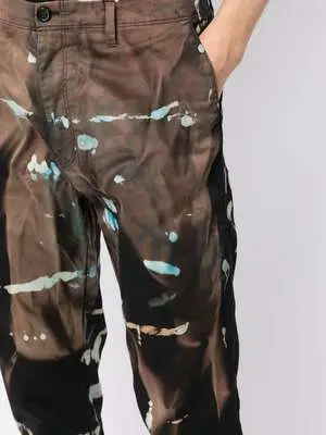 STAIN SHADE Tie-dye Straight-leg Trousers