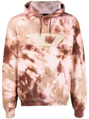 STAIN SHADE Logo Tie-dye Hoodie - Brown