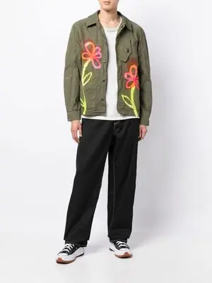 STAIN SHADE Floral Button-down Jacket