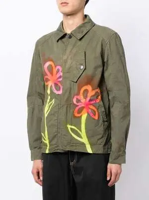 STAIN SHADE Floral Button-down Jacket