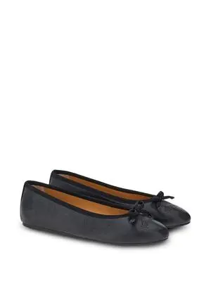 FERRAGAMO Flat Leather Ballerina Shoes