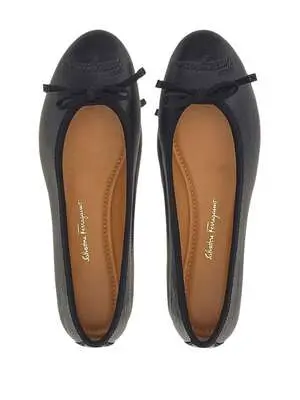 FERRAGAMO Flat Leather Ballerina Shoes