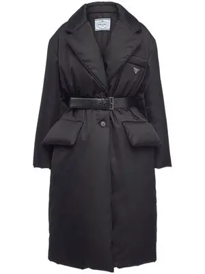 Prada Re-nylon Belted Padded Coat