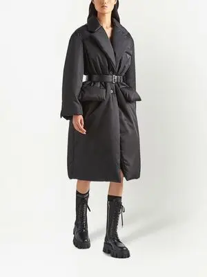 Prada Re-nylon Belted Padded Coat