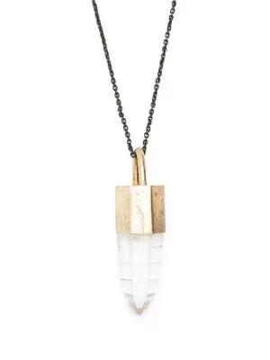PARTS OF FOUR Talisman Quartz Pendant Necklace - Black