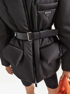Prada Re-nylon Hooded Down Jacket