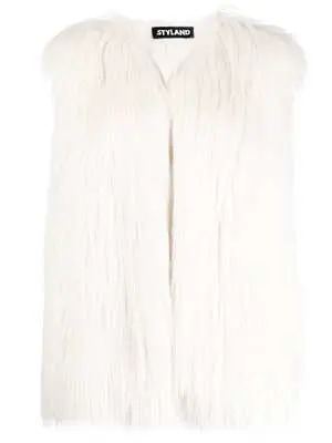 STYLAND STYLAND Faux-Fur Gilet White