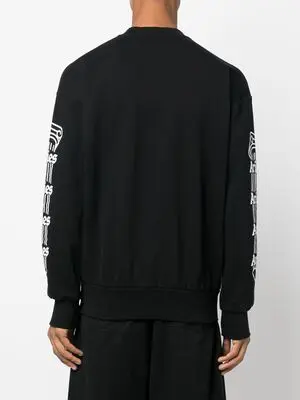 Aries Logo-print Long-sleeve Top - Black
