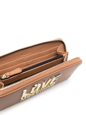 Moschino Logo-plaque Zipped Wallet