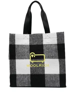 Woolrich Logo-print Check Tote Bag - Black