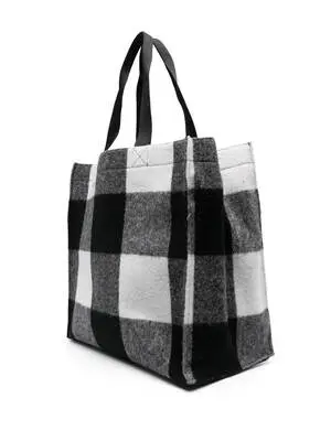 Woolrich Logo-print Check Tote Bag - Black