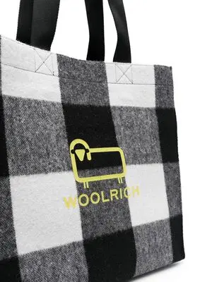 Woolrich Logo-print Check Tote Bag - Black