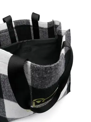 Woolrich Logo-print Check Tote Bag - Black