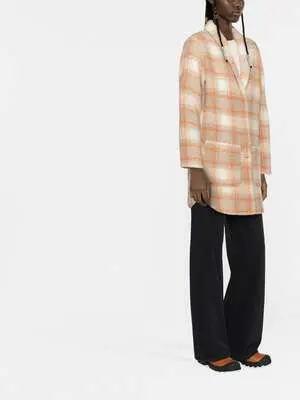 Woolrich Checked Single-breasted Coat