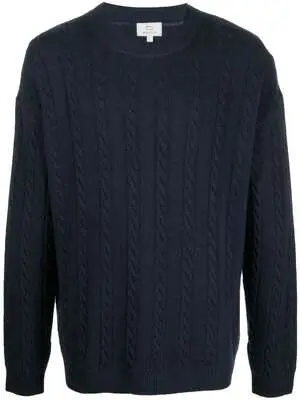 Woolrich Aran-knit Virgin-wool Jumper - Blue