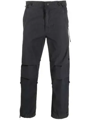 MAHARISHI Floral-print Slim-fit Trousers - Black