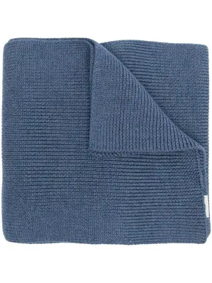 Woolrich Ribbed Knitted Scarf - Blue