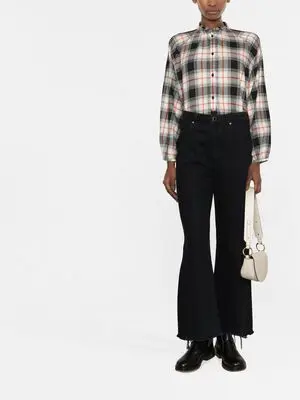 Woolrich Check-print Ruffle Shirt - Black