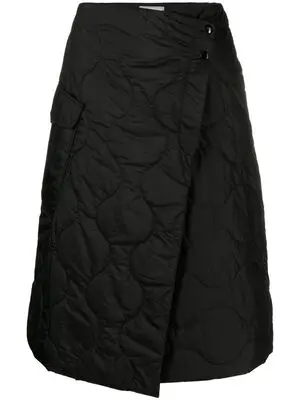 WOOLRICH Quilted-finish Wrap Skirt