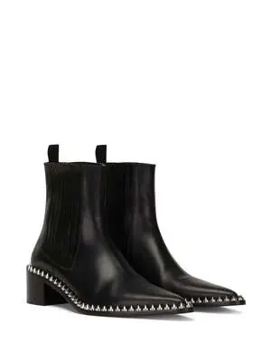 Dolce & Gabbana Studded Leather Ankle Boots