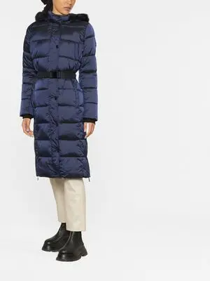 Michael Kors Iridescent Belted Padded Coat