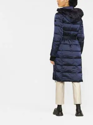 Michael Kors Iridescent Belted Padded Coat